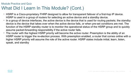 Module Of Fhrp Concepts Regarding Technology9pptx