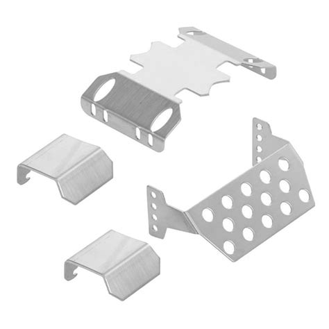 4 Piezas Orugas Coche De Acero Inoxidable Chasis Set Patín De