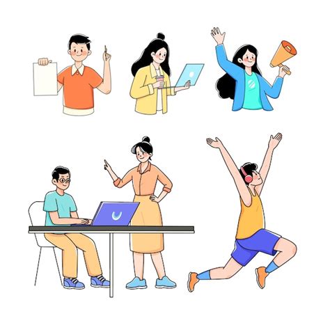 스트로크 문자 모집 설정 그림 프리미엄 벡터