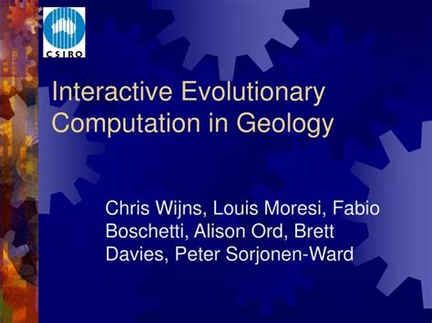 Ppt Interactive Evolutionary Computation In Geology Powerpoint