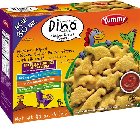 Yummy Dino Buddies Chicken Breast Nuggets All Natural 5 Lbs —