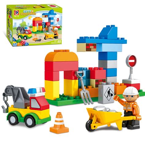45pcs Large Size City Building Building Blocks Classic Educational Toys