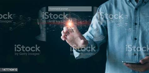 Ai 기술 챗봇 인공 지능 기술 스마트 로봇 Ai 인공 지능을 사용하여 명령 프롬프트를 입력하여 무언가를 생성하고 미래 기술