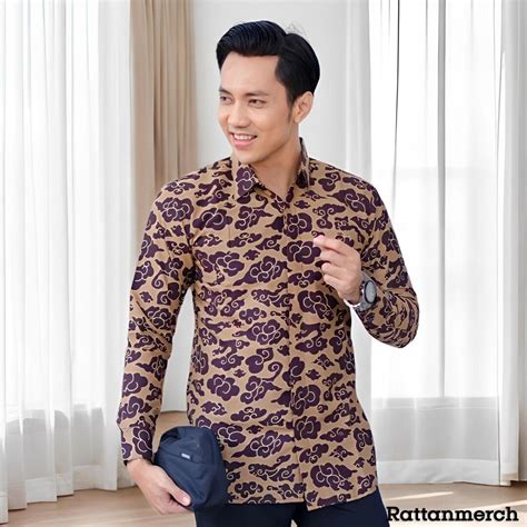 Batik Megamendung Milk Chocolate Elegant For Formal And Informalmen