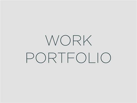 Work Portfolio Behance
