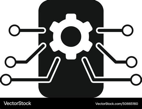 cog overview icon simple memory dual royalty free vector