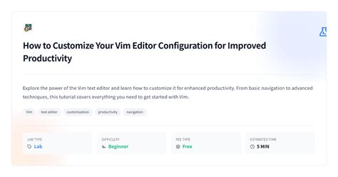 How To Customize Your Vim Editor Configuration For Improved Productivity Labex