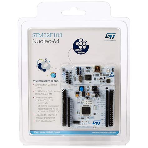 Buy Stm32 Nucleo 64 Development Board With Stm32f103rb Mcu Supports Arduino And St Morpho