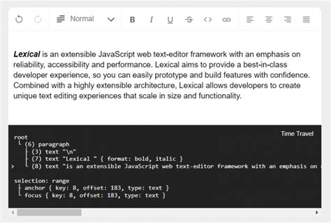 Performance Accessible Extensible Text Editor Framework Lexical