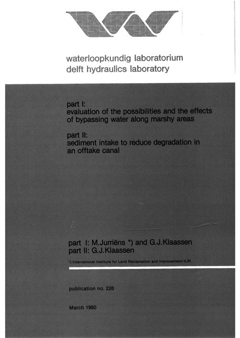 Pdf Part I Evaluation Of The Possibilities And The Effects Of