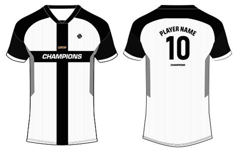 스포츠 저지 티셔츠 디자인 컨셉 벡터 템플릿 축구 크리켓 축구 배구 럭비 테니스 및 배드민턴 유니폼앞과 뒷면 보기가 있는 파르마 칼치오 저지 컨셉 등에 대한 스톡 벡터 아트