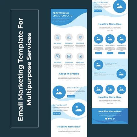 responsive email marketing concept page or one page email newsletter template in flat design