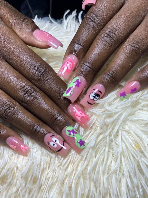 Patrick Star Nails