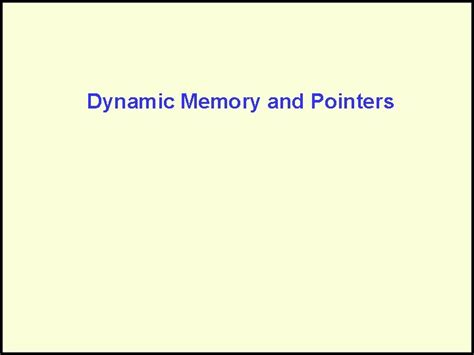 Review Records Dynamic Memory And Pointers Introduction To