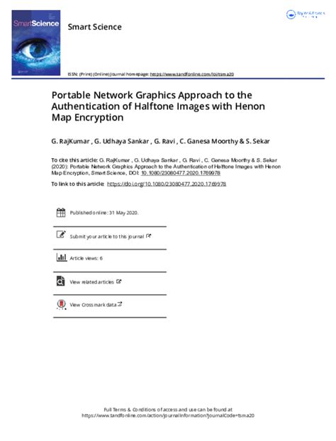 Pdf Portable Network Graphics Approach To The Authentication Of Halftone Images With Henon Map