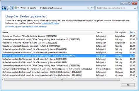 Microsoft Malicius Software Removal Tool Als Optionales Windows Update