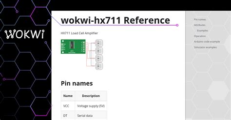 Wokwi Hx711 Reference Wokwi Docs