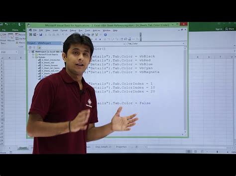 فیلم آموزشی Excel Vba تغییر رنگ برگه برگه با زیرنویس فارسی فیلم