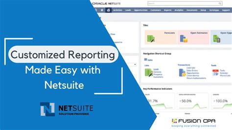 Customized Reporting Made Easy With Netsuite Youtube
