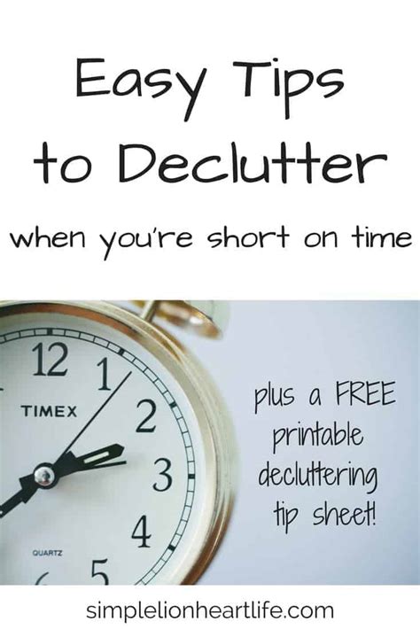 Tips To Declutter When Youre Short On Time Small Actions That Add Up To Big Results Simple