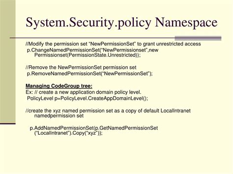 Ppt Systemsecuritypolicy Namespace Powerpoint Presentation Free
