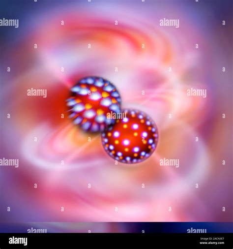 Atomic Interactions Conceptual Image Computer Artwork Representing The Interactions Between