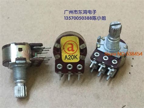 PCS Double Potentiometer Switch A K Axis Mm Dual Channel Amplifier Volume Potentiometer