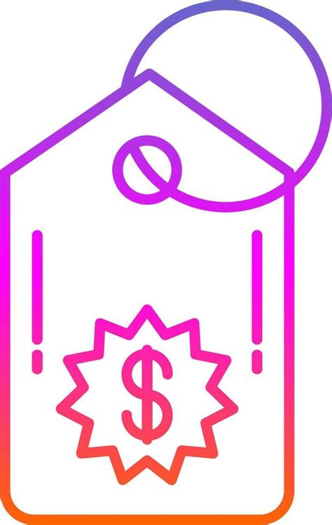 Price Tag Line Gradient Icon 39421973 Vector Art At Vecteezy