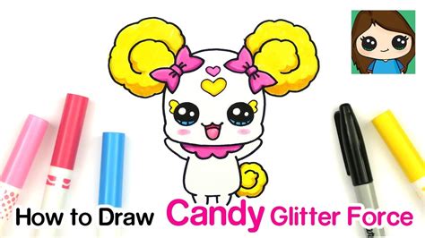 How To Draw Candy Glitter Force Youtube