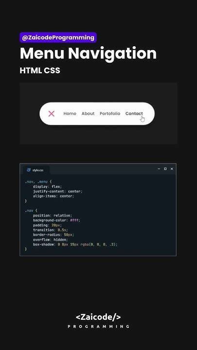 Menu Navigation Html Css Html Css Checkbox Zaicode Programming Coding Csstricks Loading