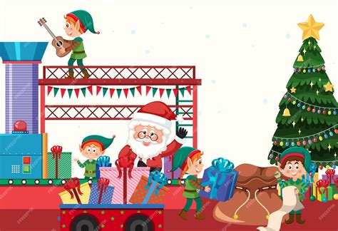 Premium Vector Elves Making Christmas Presents