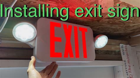 Installing A Exit Sign YouTube
