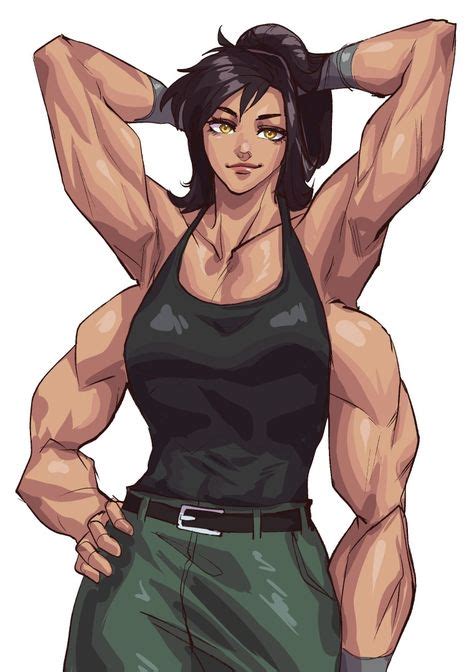 Muscular Woman Character Art