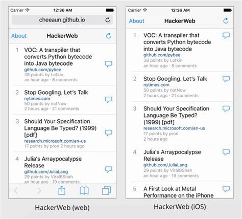 building hackerweb for ios lim chee aun