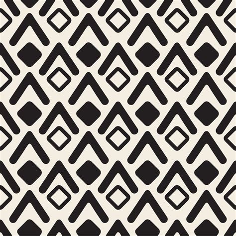 Premium Vector Seamless Monochrome Geometry Pattern
