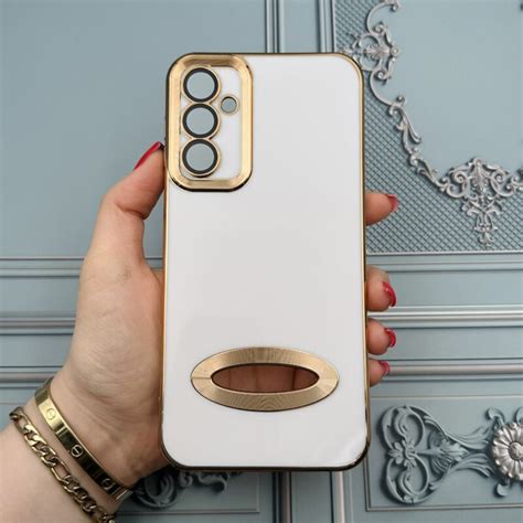 قاب گوشی Galaxy A24 سامسونگ دبل متال مای کیس مگ سیف دور طلایی محافظ لنز