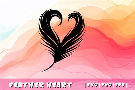 Encouraging Feather Heart Graphic By Momat Thirtyone · Creative Fabrica