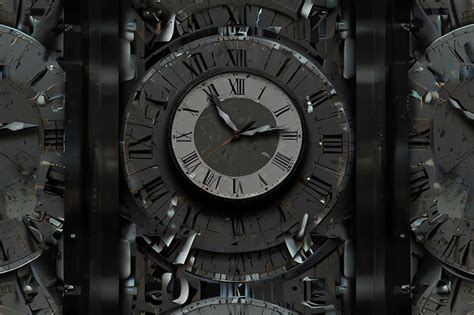 Premium Photo Time Reversal Clock Face With Backward Hands