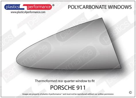 Porsche 911 Lexan Polycarbonate Right Rear Quarter Window