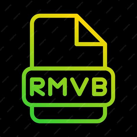 Premium Vector Rmvb File Type Icon With An Outline Gradient Design