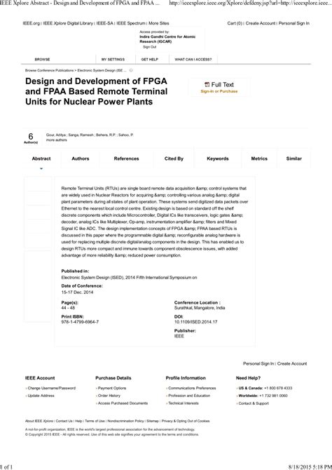 Pdf Design And Development Of Fpga And Fpaa Based Remote Terminal Units For Nuclear Power