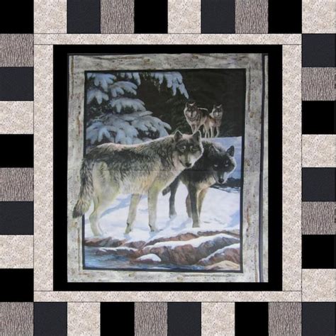 Wolf Quilt Pattern Etsy