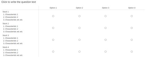 Building A Table Into A Question That Allows Participants To Choose From Xm Community