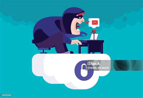 Hacker Screaming When Finding Worm In Email On Laptop Stock