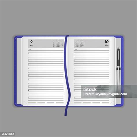 템플릿 레이아웃 현실적인 노트북 주최자 메모장 북마크와 사무실 책 0명에 대한 스톡 벡터 아트 및 기타 이미지 0명 3차원 형태 검은색 Istock