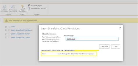 Sharepoint User Permission Techbytes