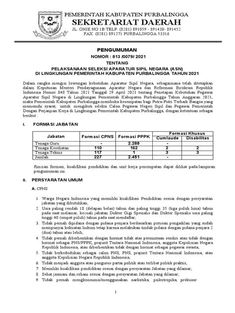 Pengumuman Cpns 21 Pdf Karier And Perkembangan Pengelolaan Keuangan