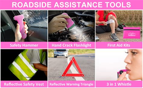 Hlwdflz Car Roadside Emergency Kit 17pcs Winter Traveler