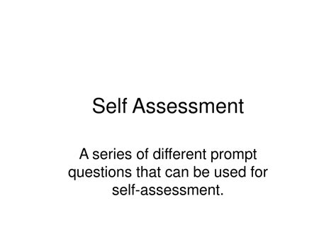 PPT Reflective Self Assessment Tool For Effective Learning PowerPoint Presentation ID