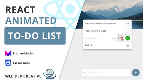 Build A Todo List App With React In 2023 Framer Motion Css Modules Custom Hooks Css